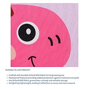 Ethiques Purple (Cute Dinosaur) Collapsible Large toy chest 40X16X14 Inch