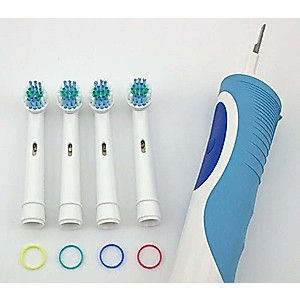 Replacement Brush Heads Compatible with Oral-B Braun Professional Electric Toothbrush Heads Fits for Oral-B Braun Pro 1000/9600/500/2000/3000/7000/8000/Professional Care/3D& More, White, Medium