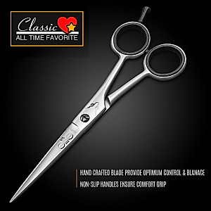 Elite Unity Professional Hair Scissors - 6.5 Inch J2 Stainless Steel Barber Scissors with Razor Edge for Your Grooming - Premium Hair Cutting Scissors for Men and Women -Ideal for Home and Salon Use.