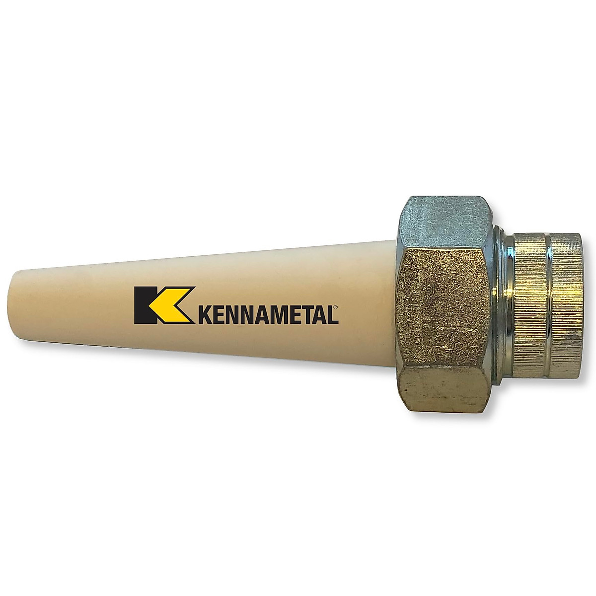 Large Type 1 Ceramic Sandblaster Nozzle with Female Threads: C1 (1/8" ID) Nozzle Tip, Steel Holder with Female Thread Connection- Longer-Lasting Professional Abrasive Blasting Nozzle Tip Replacement