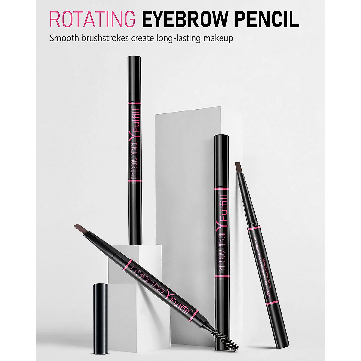 Yfulfill Grey Eyebrow Pencil for Older Women, Gray Eyebrow Pencil for Older Women Waterproof, Eye Brow Pencils for Women Grey, Eyebrow Pen for Gray Hair