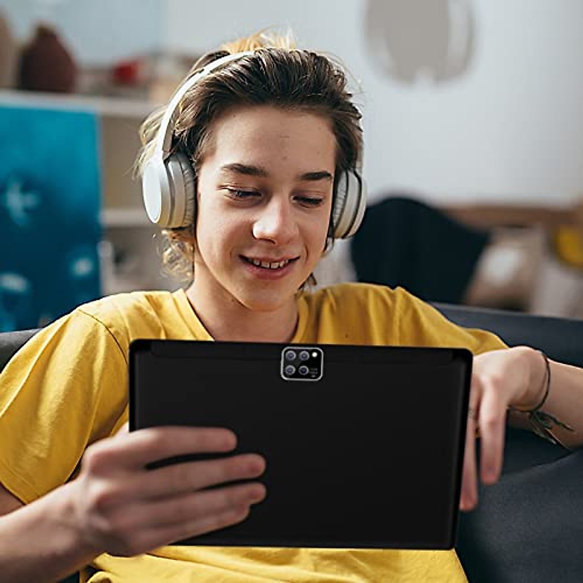 New 10.1 Inch Ultra-Thin Tablet Computer Android 10 Core Learning Game Video Office Tablet HD Four Camera SIM Dual Card Dual Standby Telephone Communication