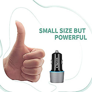 Dual USB Car Charger Adapter, Cluvox 20W Fast Charge Car Charger Compatible for iPhone 14/13/12/11 Pro/MAX/XS/XR/8/SE 2020/iPad 8th/Pro/Air 4/Mini, Google Pixel 5/4 XL, Samsung Cigarette USB Charger