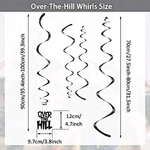 20 Pieces Over The Hill Party Supplies 50th 40th Over-The-Hill Birthday Party Decorations Hanging Swirls Foil Hanging Whirls Ceiling for Birthday Wedding Anniversary Graduation Party