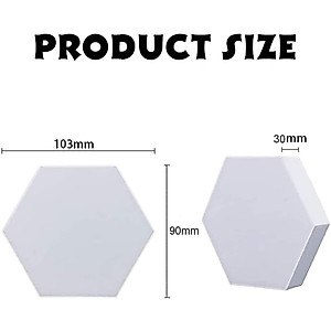 DIY LED Hexagon Wall Lamp Smart Light Panels RGB Cool Lights APP Control Sync Music for Office Game Room Bedroom Living Room (6 Pack)