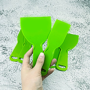 zYoung 6 Pcs Putty Knife, Plastic Paint Scraper, Plastic Scraper, Plastic Putty Knife, Putty Knife Set, Plastic Spreader, Spackle Tool, Plastic Putty Knife Scraper, Scraper Tool, Putty Scraper