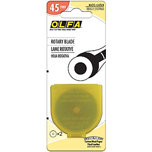 OLFA 1079062 RB45-2 45mm Straight Edge Rotary Blade, 2-Pack
