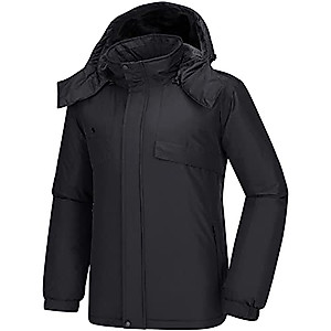 CAMEL CROWN Men's Waterproof Ski Jacket Warm Winter Snow Coat Mountain Windbreaker Hooded Raincoat Snowboarding Jacket