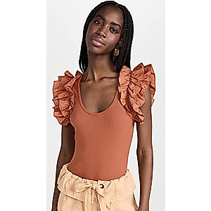 Ulla Johnson Women's Koa Top, Auburn, Orange, M