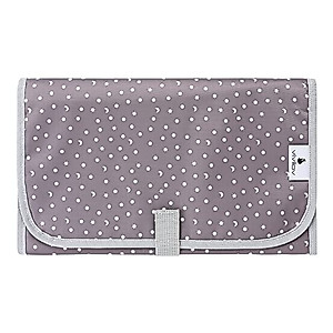 Portable Changing Pad for Baby - Waterproof Diaper Changing Pad - Compact Baby Changing Pad- Travel Diaper Changing Mat - Foldable Lightweight Changing Mat for Newborn (Grey Stars)