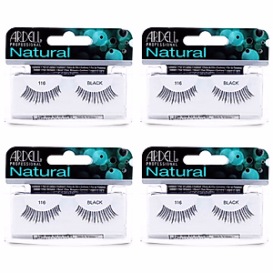 Ardell Natural Lashes False Eyelashes 116 Black (4 pack)