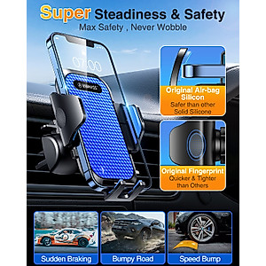 VANMASS 2024 【Best Military-Grade】 Phone Holders for Your Car 【65+LBS Strongest Suction & Clip】 Ultimate Cell Phone Mount Dashboard Window Vent for iPhone 15 Pro Max 14 13 12 Samsung Android Truck