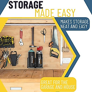 Koova 2 Aerosol  Spray Can Holder | Easy Install Wall Mount | Heavy-Duty Powder Coated Steel Storage Rack for Garage & Home | Craft Workspace Paint Bottle Organizer | Hardware Included | USA Made