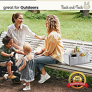 Diaper Caddy Organizer for Baby Girl or Boy – Baby Changing Station Organizer – Premium Felt Nursery Organizer with Multiple Storage Pockets – Practical and Portable Design – Fits Diapers, Wipes, Toys