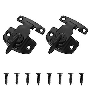 SDTC Tech 2 Pack Dining Table Locks Heavy Duty Dining Training Table Latches Metal Spring Leaf Buckles Connector for Table Leaf, Extension Tables, Conference Tables (Black)