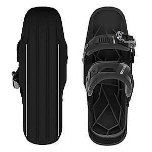 Snowfeet X - Mini Short Ski Skates for Snow Pro Version | Skis for Winter Shoes | Short Snowskates Snowblades Skiboards | The Real Original (Black)