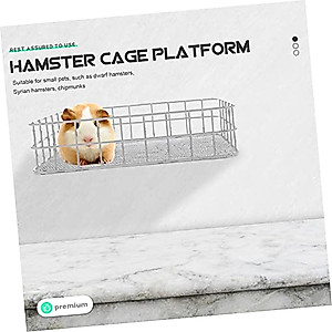 Hamster Platform Small Animal Cages Squirrel Toys Pet Toys Small Animal Habitat Ferret Hammock Hamster Ladder Hamster Supplies Iron Chinchilla Toy Decorative Chinchilla Toy White