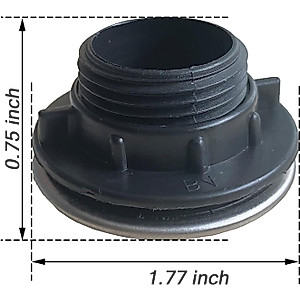 Kitchen Sink Hole Covers Brushed Stainless Steel,Faucet Hole Cover Hole Plug Black, 2Pcs Sink Caps for Top Holes (1.2 to 1.6 Inch in Diameter) (Short Threaded Shank) (A)