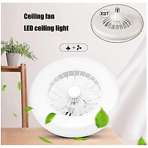 YUEGOO Ventiladores De Techo con Lámparas, Ventilador Moderno Lámpara De Techo De 20 W Ventilador De Techo con Iluminación Led Creativa De Ventiladores De Techo Tranquilo Invisible Luz Para la Sala De