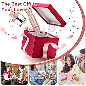 Keylitos 5-in-1 Immersion Hand Blender, Powerful 12-Speed Handheld Stick Blender with 304 Stainless Steel Blades, Chopper, Beaker, Whisk and Milk Frother for Smoothie, Baby Food, Sauces Red,Puree, Soup (Golden Pink)