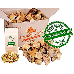 Fire Starter 60+ pc XXL Size - Сharcoal fire Starters - Better Than Lighter Cubes and Firestarter Squares and Zorestar Apple Wood Chunks - 10-12lb of Smoking Wood for Grilling and BBQ