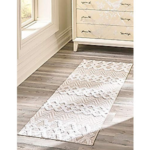 Unique Loom Sabrina Soto Casa Collection Modern Geometric Beige Runner Rug (2' 3 x 6' 0)
