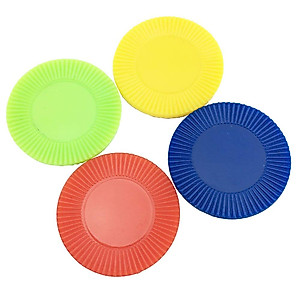 Smartdealspro 4 Color 9/10 Inch Plastic Counting Counters Bingo Chips (100)