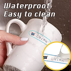 64pcs Baby Bottle Labels for Daycare Waterproof Name Stickers for Kids Toddlers Nursery Daycare Essentials Self-Laminating Write-on Name Labels Personalized