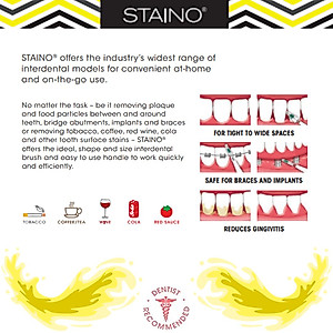 Staino Interdental Brushes Refill – Ultrafine Tapered Brush - 36 2-Brush Units/Box