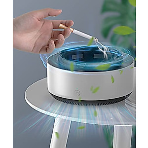 iLeefy 2 in 1 Air Purifier Multifunctional Smokeless Ashtray Air Purifier Ashtray with Filter, Best for Home Car or Office- Gray