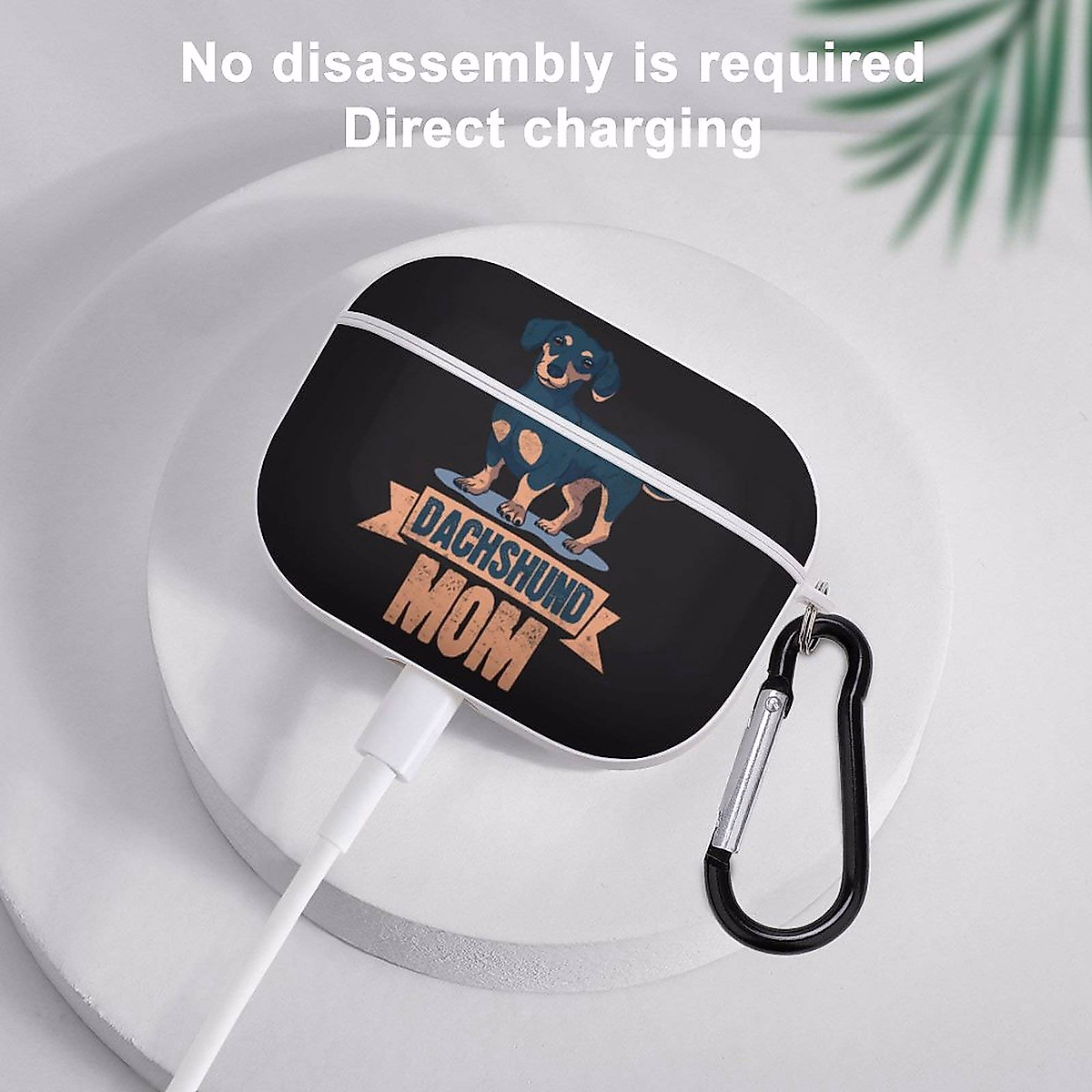 Dachshund Dog Owner, Airpods Case Cover for Apple AirPods Pro Cute Airpod Case for Men Women Boys Girls Silicone Protective Skin Airpods Accessories with Keychain