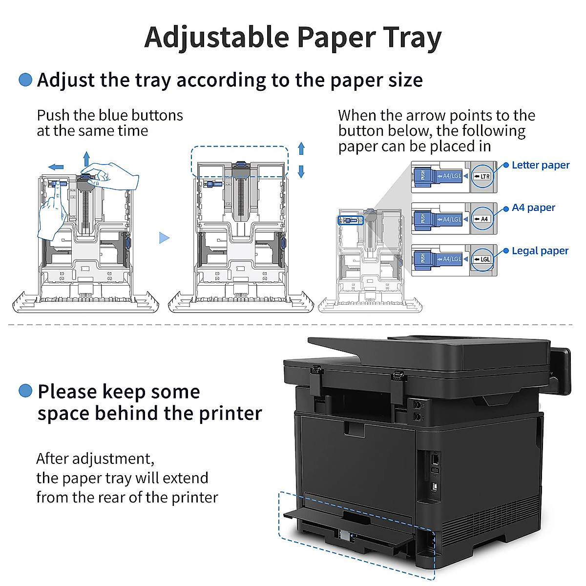 Pantum Laser Printer All in One Laser Printer Scanner Copier, Black White Printer Wirelessly Printer at 35PPM, M7102DW(V4T56A)