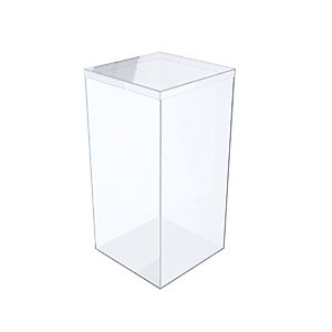 Clear Rigid Plastic Box (4"L X 4"W X 8"H) - 25 Pieces Per Pack