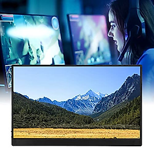 Zooke 15.6 Touch Screen Portable Monitor, 1080p Gaming Monitor with IPS Touchscreen, 2 Way Powered USB C, Eye Care, Dual Speakers, Second Monitor for Laptop, Smart Phone, Office, Travel