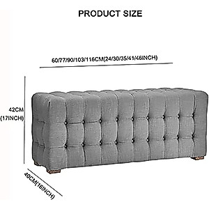 SoOSSN Premium End of Bed Bench,Soft Linen Sofa Bench Seat,Rectangle Footrest Multifunction Accent Bench for Living Room Bedroom (Color : C, Size : 46x16x17inch)