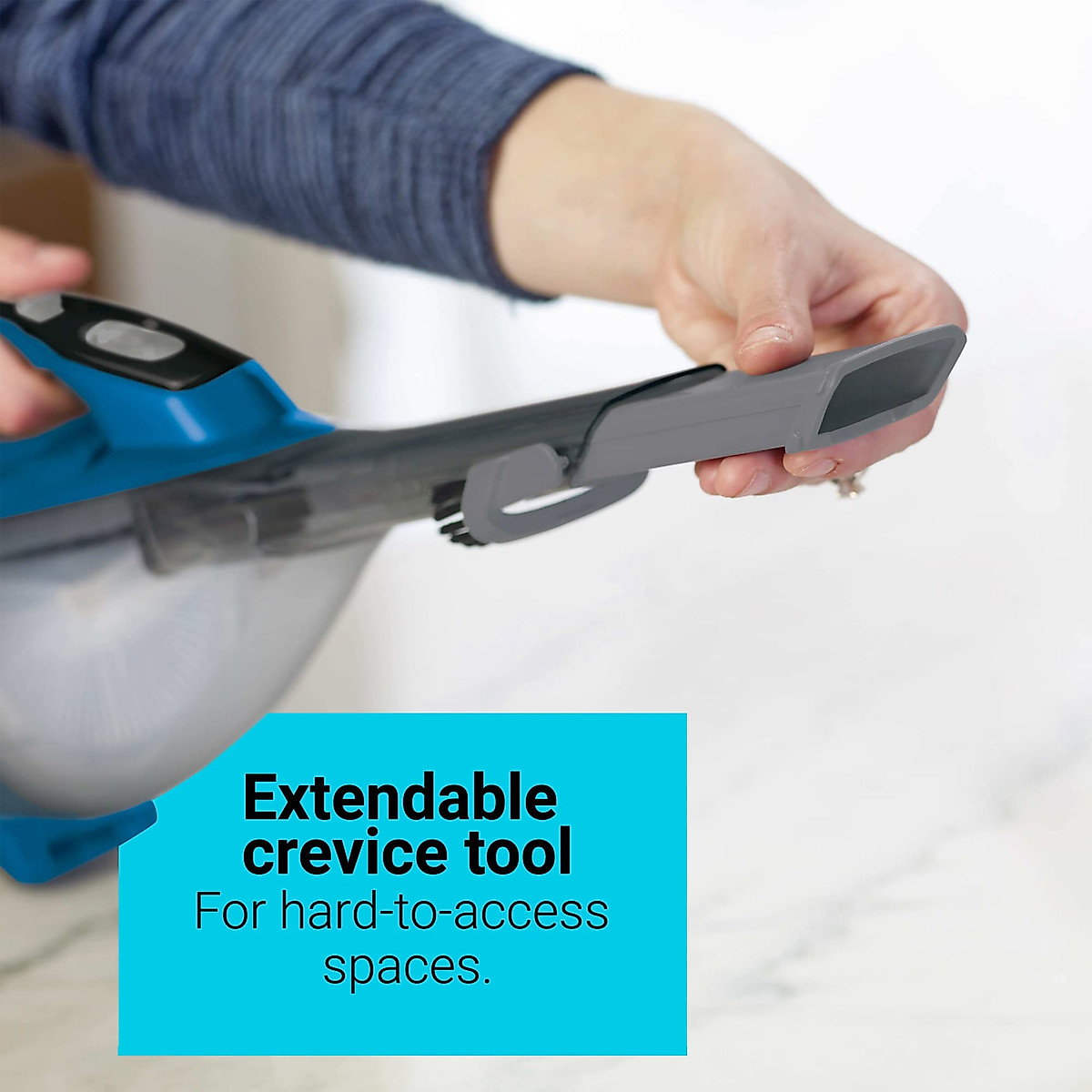 BLACK+DECKER dustbuster AdvancedClean Cordless Handheld Vacuum, Ocean Blue (​​HLVA315J22)