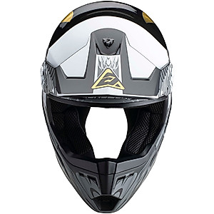 Answer Racing 447708 A23 AR3 Ronin Helmet: Black/White/Gold, 2XL