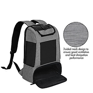 CURMIO Portable Oxygen Concentrator Backpack, POC Carrying Bag Compatible with Inogen, OxyGo and Caire Units, Bag Only, Gray (Patented Design)