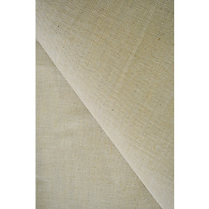 AK-Trading 60" Wide Burlap and Cotton Blend Natural Lint Free Linen Burlap Fabric for Crafts & Decoration (60" Wide x 1 Yard Long)