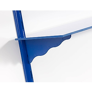 LTL Home Products Puzzle Glass Wall Shelf Kit, 7" x 24", Wave Blue