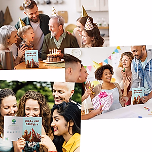 Tree-Free Greetings - Humorous Birthday Cards - Artful Designs - 1 Card + Matching Envelopes - Made in USA - 100% Recycled Paper - 5"x7" - What The Cluck (GO61212)