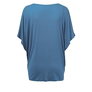 MBJ WSK1310 Women's Kimono Style Short Sleeve Dolman Cardigan XXXL Denim