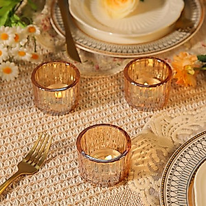 Capaniel 36pcs Gold Tealight Candle Holder, Glass Gold Plating Votive Candle Holders Small Candle Holders Bulk for Wedding Table Centerpiece, Birthday Party, Home Decoration