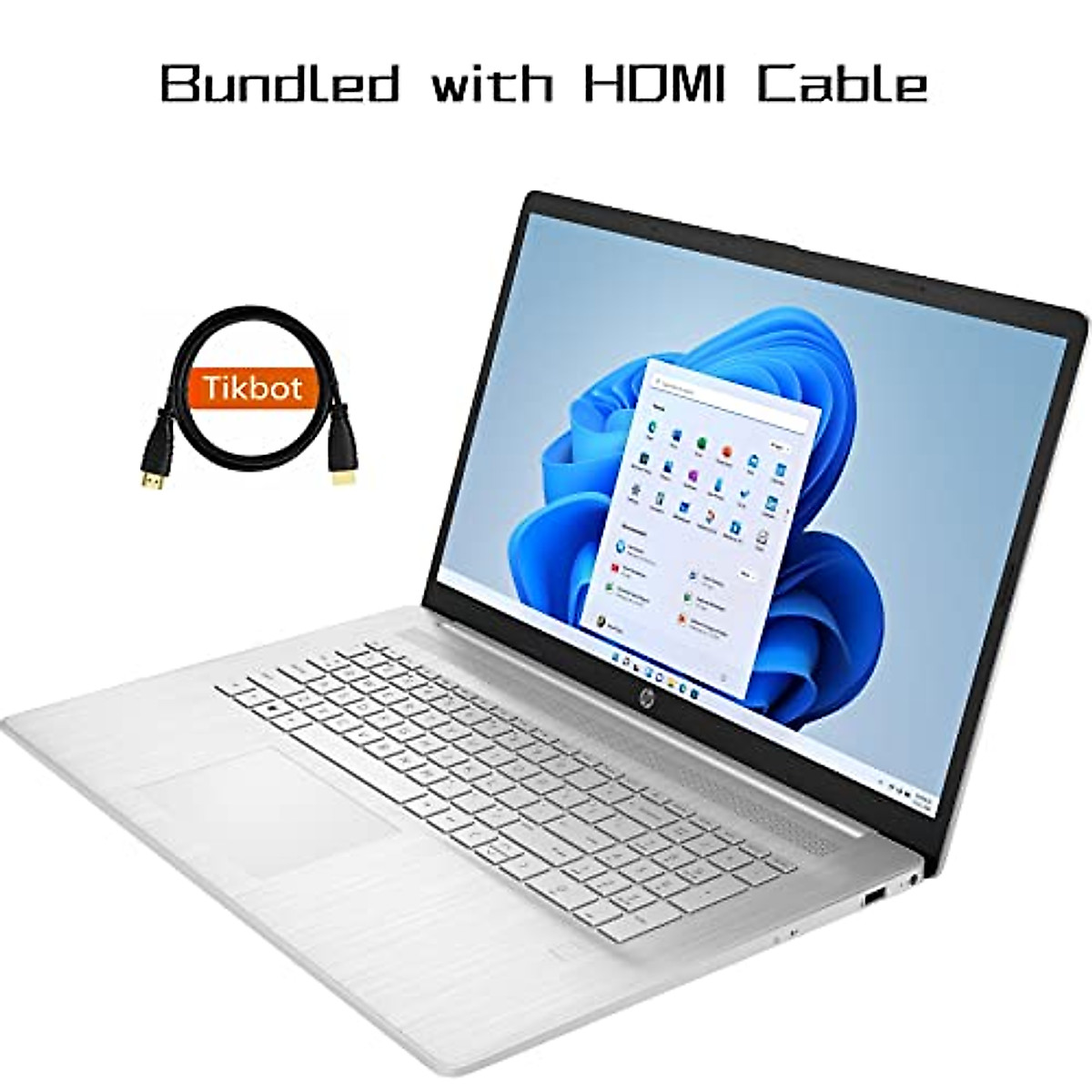 HP 17inch Screen Laptop| Windows 11| AMD Ryzen 5 5500U| FHD IPS Display Fast Charge| USB Type-C| Webcam| HDMI Cable (32GB RAM | 1TB PCIe SSD)