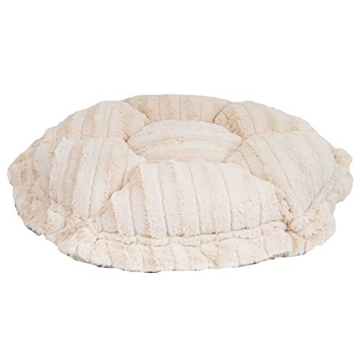 Bessie and Barnie Ultra Plush Aspen Snow Leopard/Natural Beauty Luxury Deluxe Dog/Pet Cuddle Pod Bed