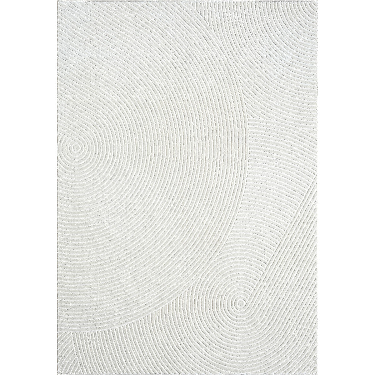 Abani Cream Area Rug for Living Room, Bedroom- Zen Reiki Pattern- 8 x 10 -Durable & Easy to Clean