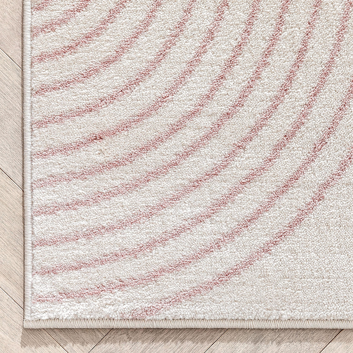 Well Woven Good Vibes Margot Blush Pink Modern Geometric Boxes & Lines 3D Textured 3'11" x 5'3" Area Rug