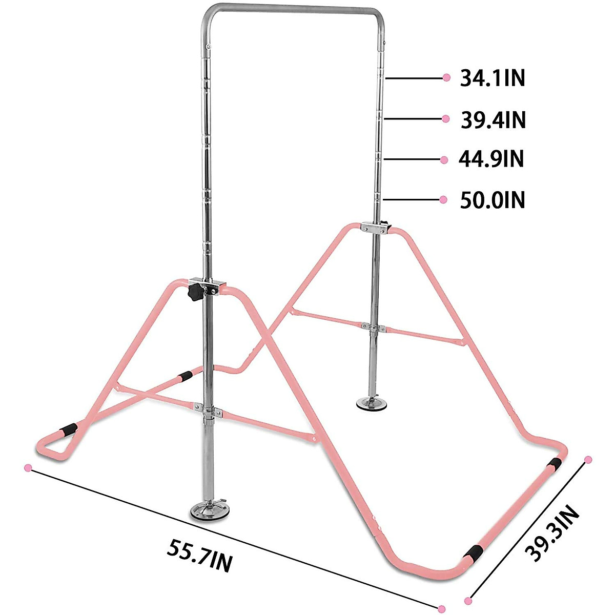 BalanceFrom Gymnastics Bar for Kids Height Adjustable Horizontal Kip Bar Folding Gymnastics Junior Training Bar