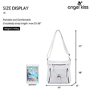 Angel Kiss Crossbody Bags Shoulder Bags and Handbags for Women Multi Pocket Daily Soft Hobo Purses Medium Size