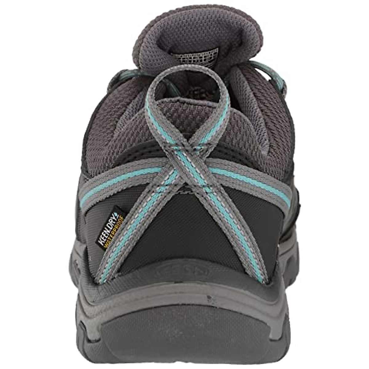 KEEN Women's Ridge Flex Low Height Waterproof Hiking Boots, Raven/Porcelain, 8.5